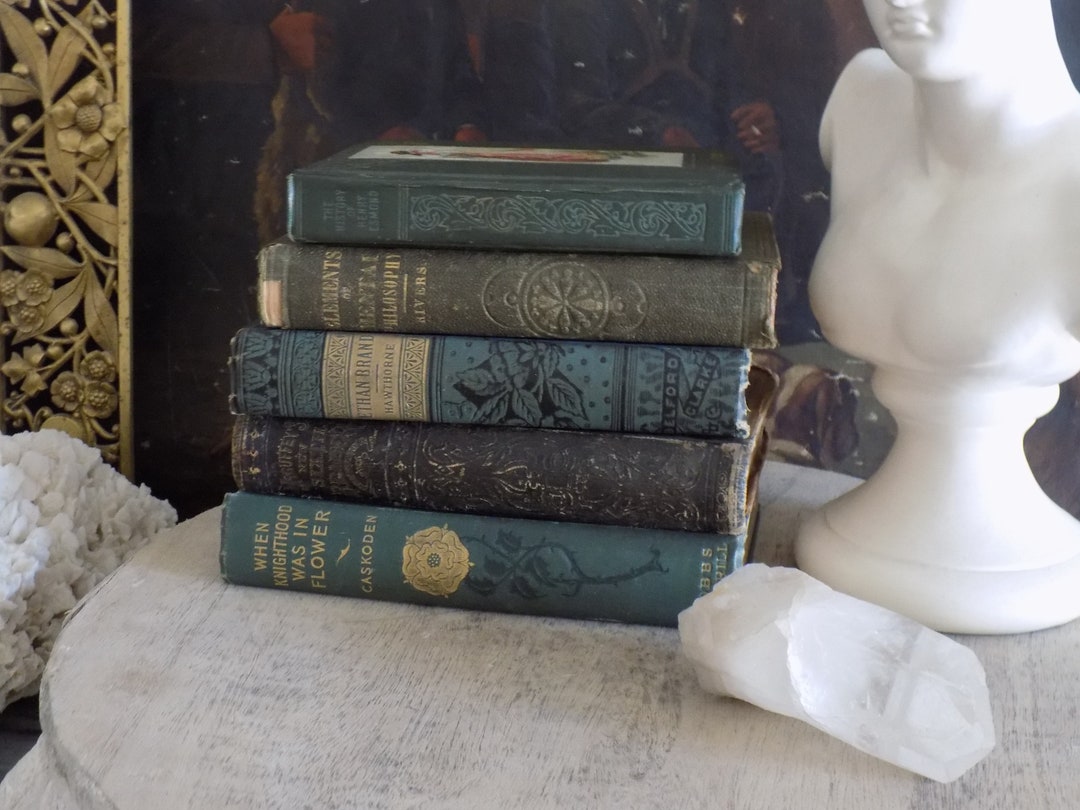 Antique Book Collection. Circa Early 1900. Cottage. Home Decor. Vintage ...