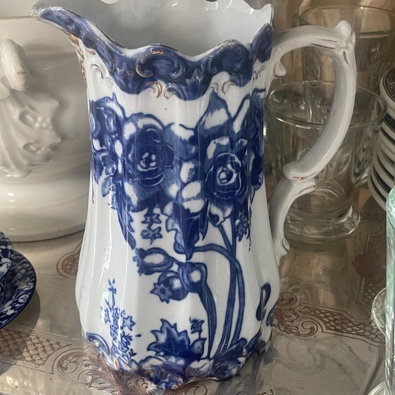 Flow Blue Pitcher - Etsy