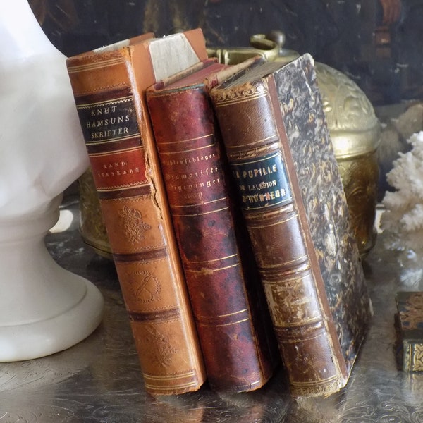 Antique Leather Book - Etsy