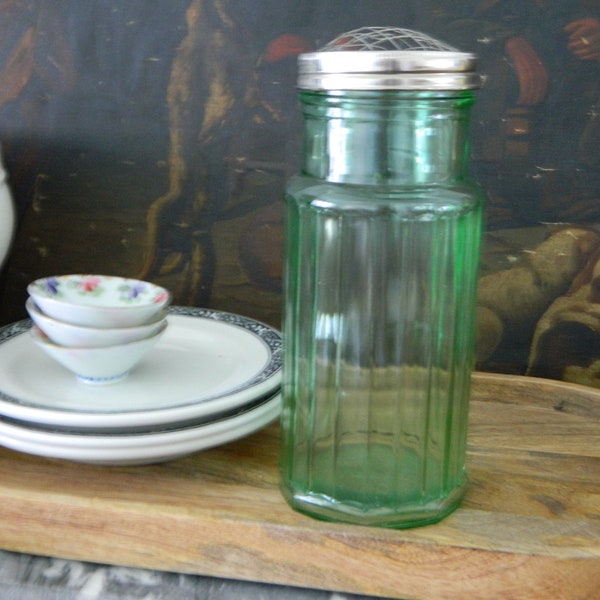 Green Glass Jars - Etsy
