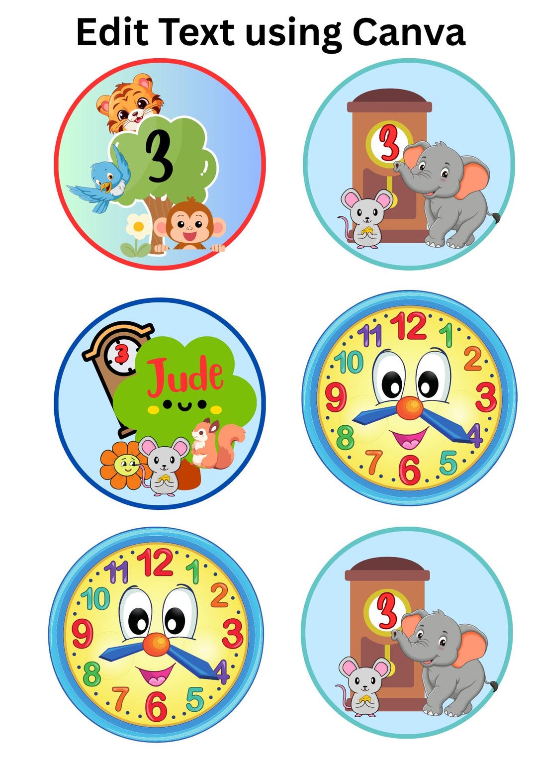 Nursery Rhyme Cupcake Toppers | Hickory Dickory Dock Party Decorations ...