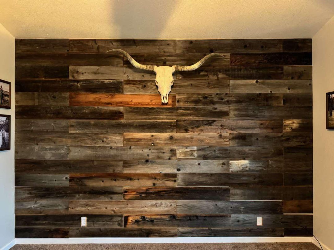 Reclaimed Redwood Wall Planks - Gray Brown Rustic Wood Cladding - Etsy