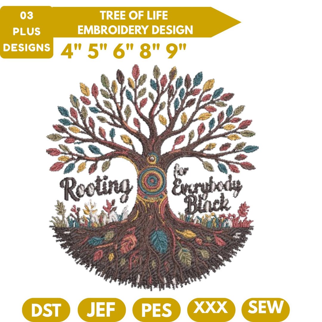 Tree of Life Machine Embroidery Design Spiritual Tree of Life ...