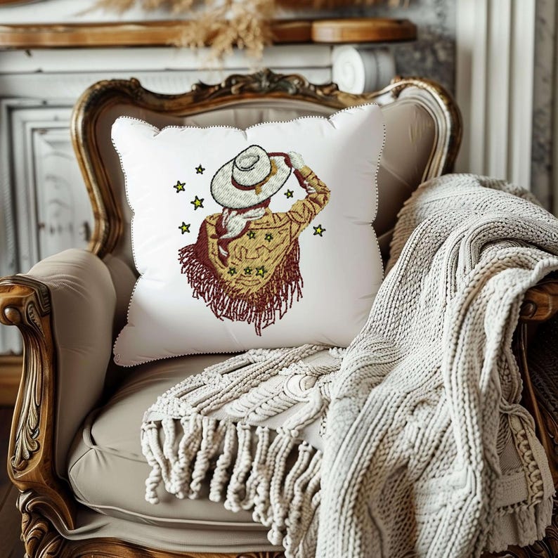 Cowboy Stickdatei Set: Western-Stiefel, Hut und Hufeisen - Etsy Schweiz