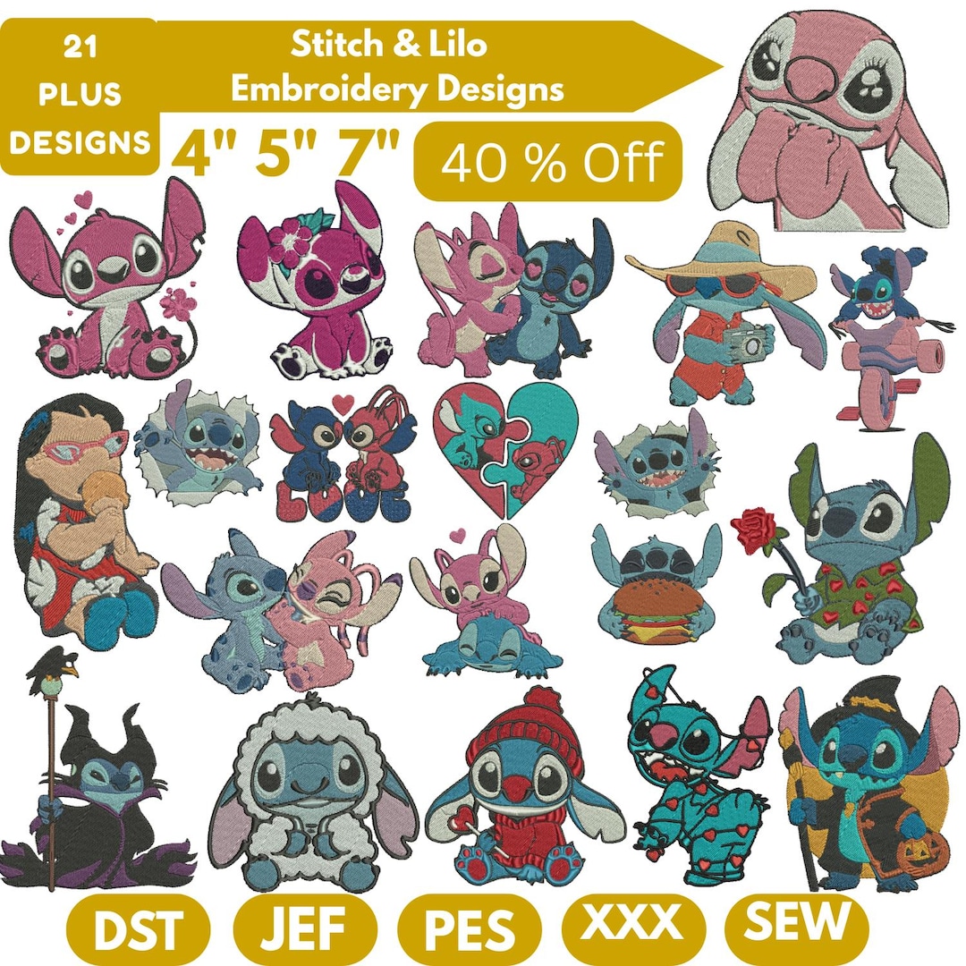 Stitch and Angels Machine Embroidery Designs Lillo and Stitch ...