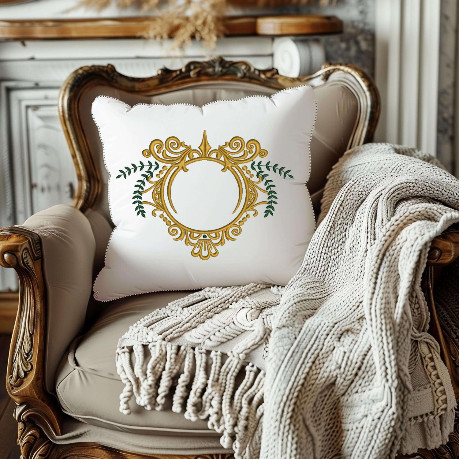 Floral Frame Embroidery Design Bundle: Royal Monogram Applique (all ...