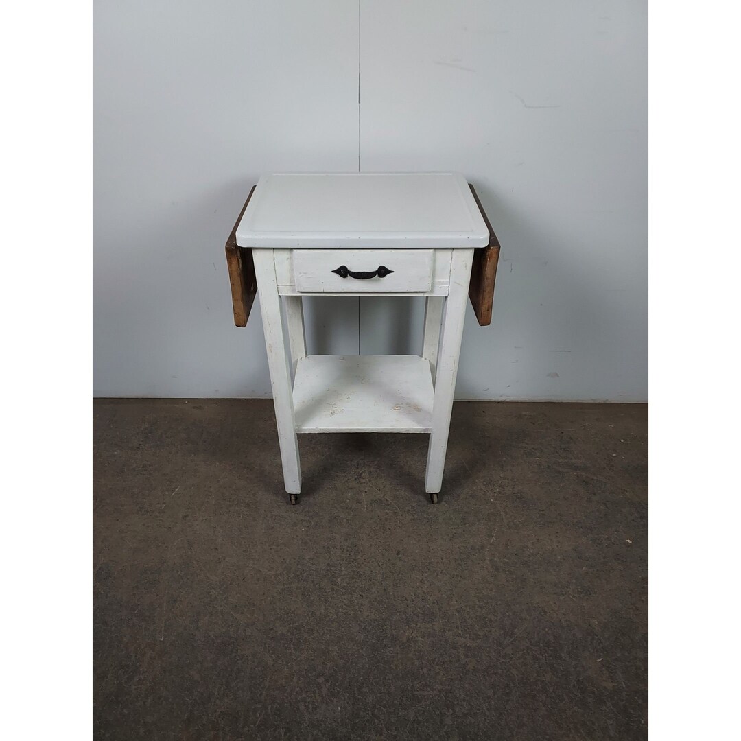 1940,s Enamel Top Drop Leaf Work Table 194446 Shipping is Not Free ...