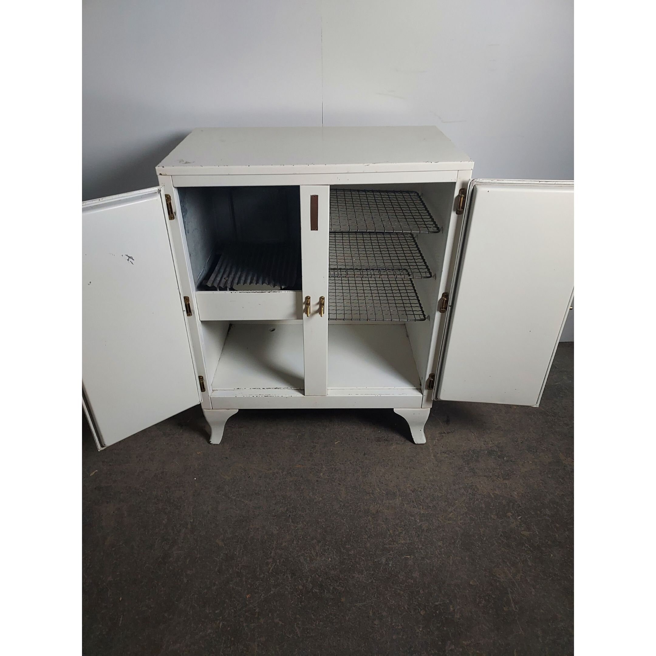 Unusual 1920,s Metal Ice Box 194753 Shipping is Not Free Please Conatct ...