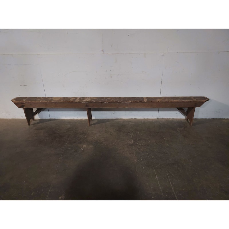 Long Rustic Wood Bench - Etsy