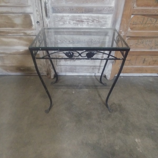 Wrought Iron and Glass Coffee Table - Etsy