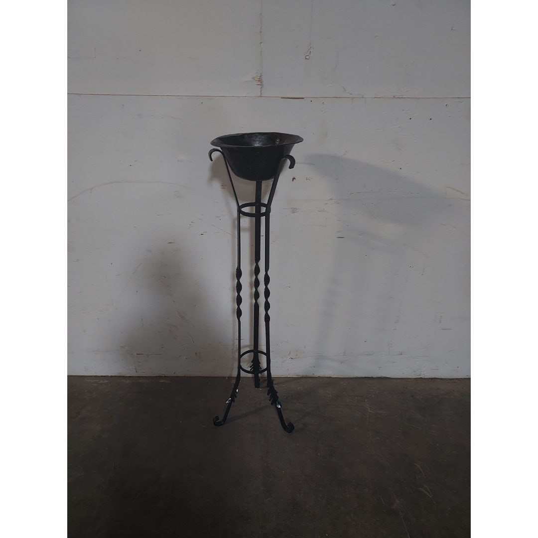 1920.s Iron Stand With Painted Copper Bowl # 194295 Shipping is Not a 1 ...