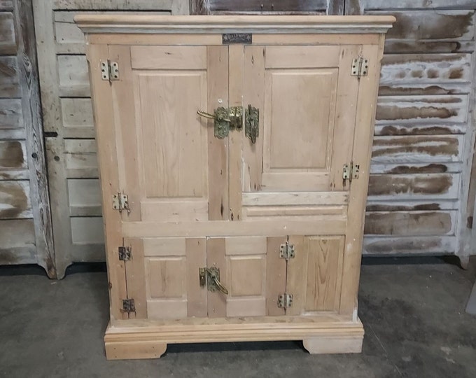 1870,S Stripped Pine Baldwin Ice Box 186307 - Etsy