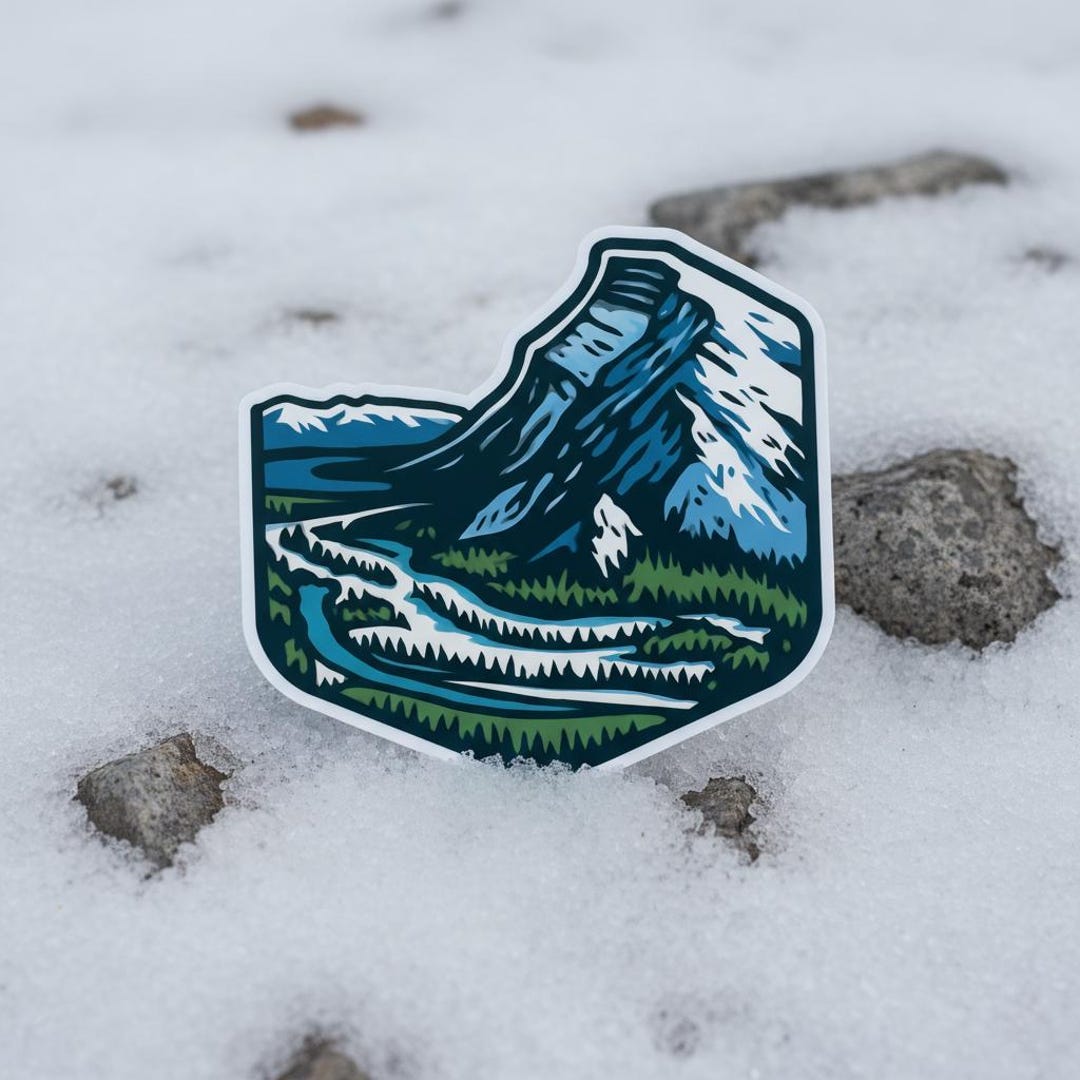 Tunnel Mountain Hiking Sticker: Banff National Park Waterproof Vinyl ...