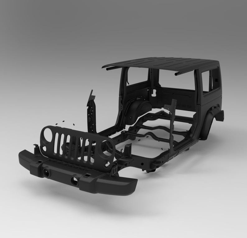 Wrangler JK 2-door STEP File - Complete CAD Model for Custom ...