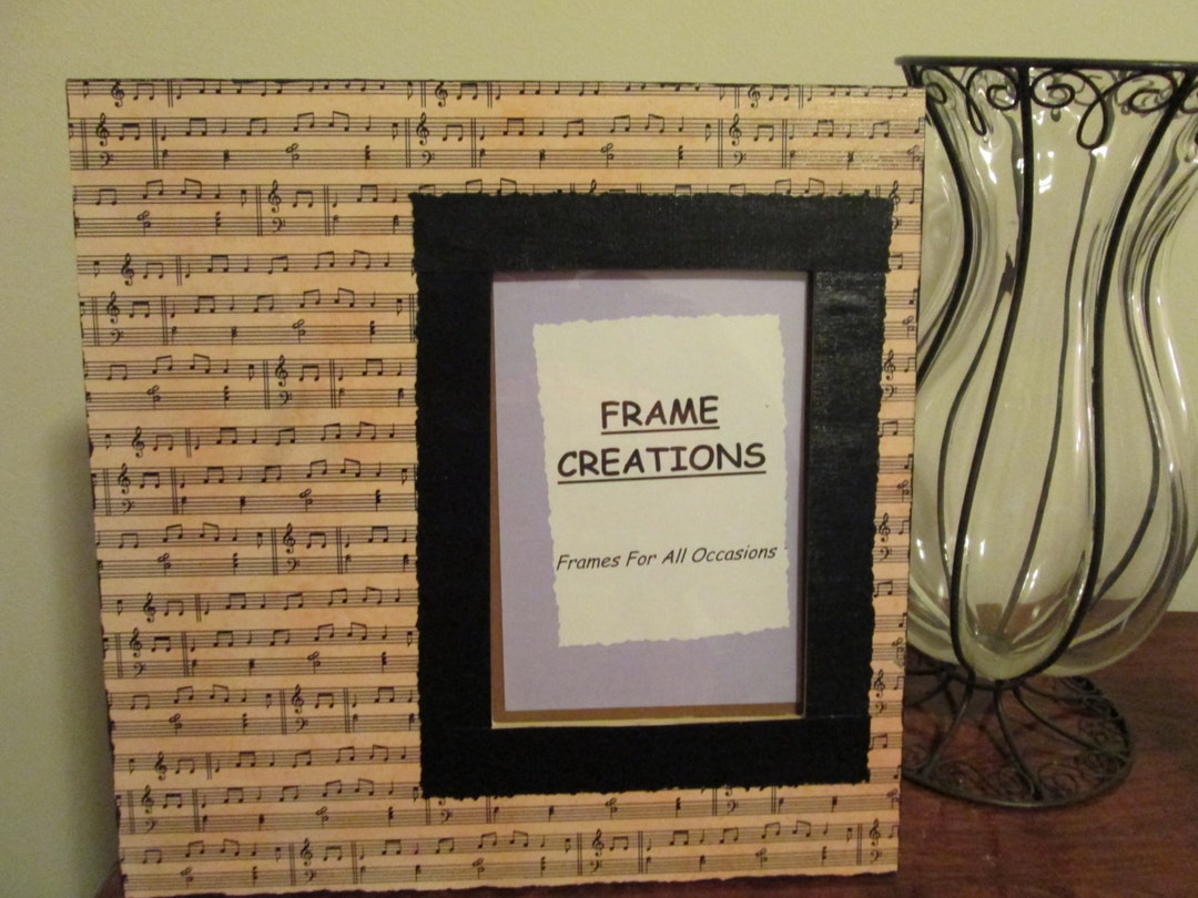 5x7 Music Themed - Hand Decorated Picture Frame - Etsy