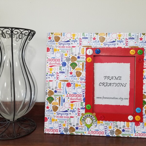 Baseball Themed Picture Frames - Etsy