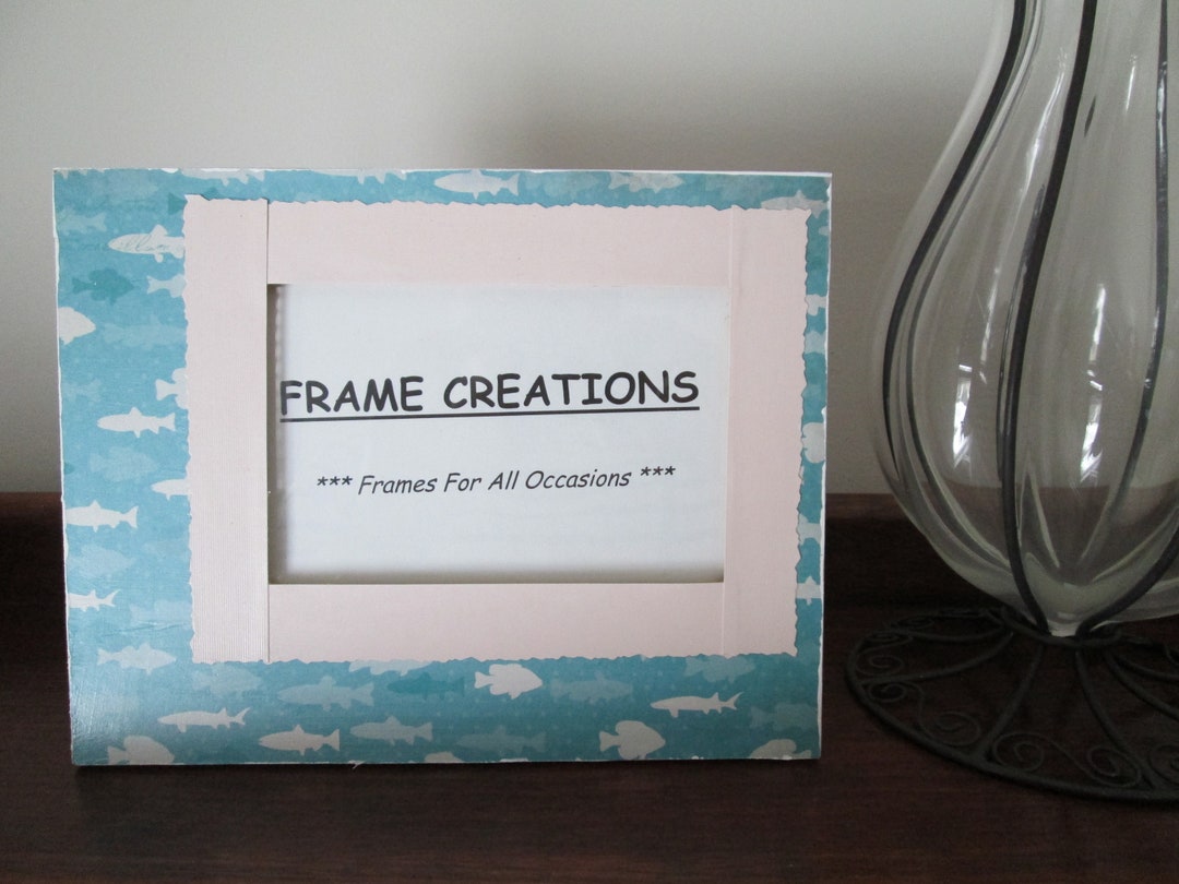 4x6 Fish Themed - Hand Decorated Picture Frame - Etsy