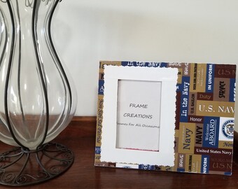 Navy Picture Frame - Etsy