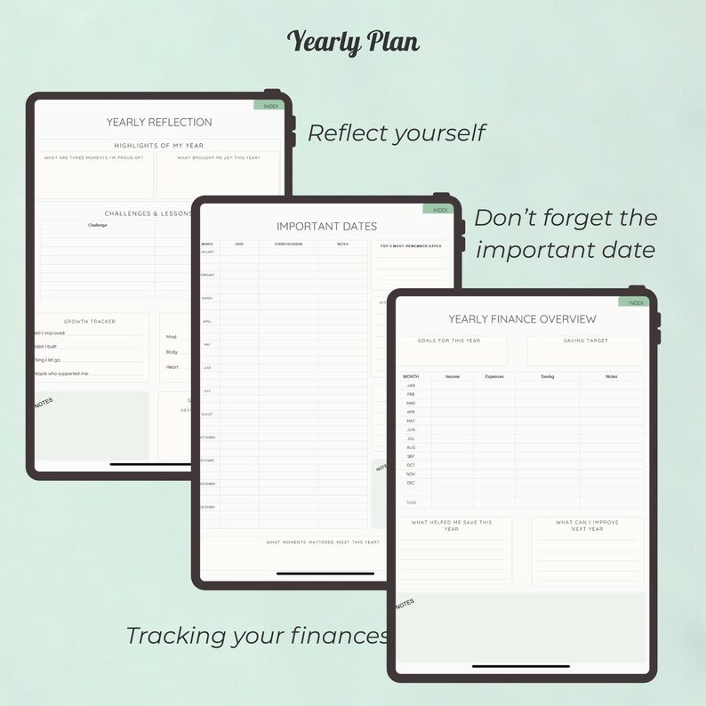 ADHD Digital Planner 2026, Goodnotes, Undated , Yearly, Daily, Weekly ...