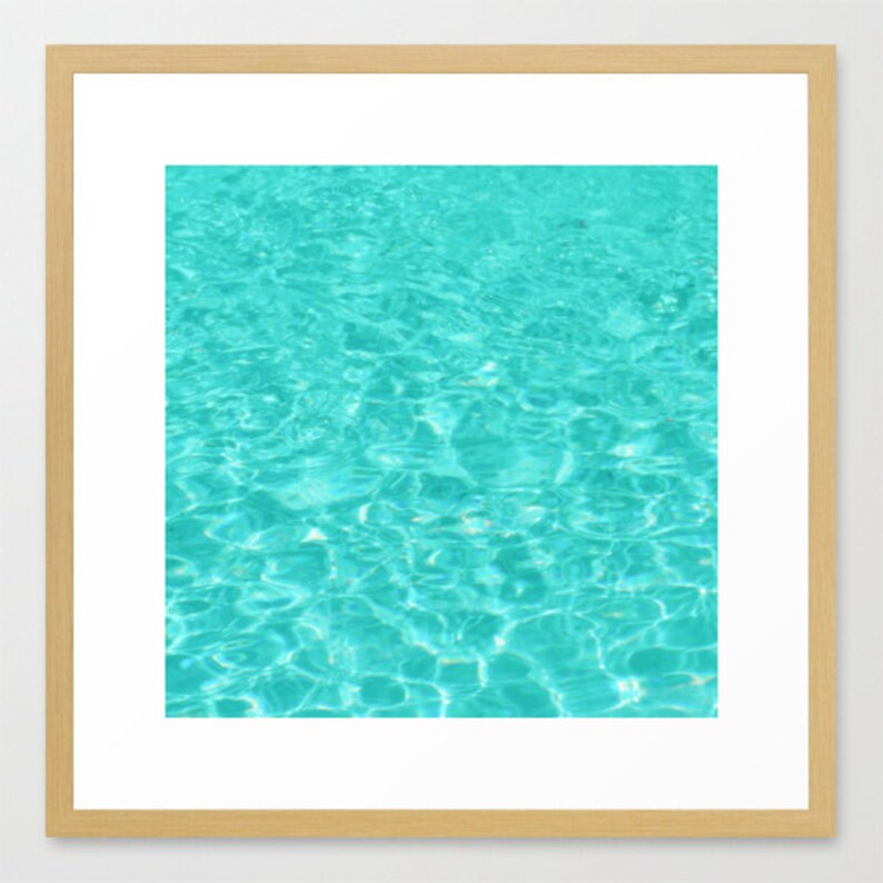 Swimming Pool Photograph Aqua Blue Water Print Swimming - Etsy