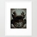 Steampunk Captain Nemo Photograph Vintage Diving Mask Sepia Muted Blue ...