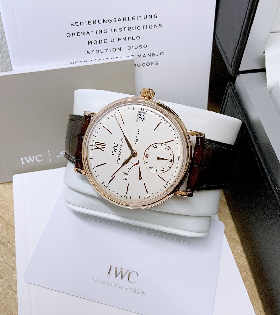IWC Portofino Silver Dial Brown Leather Strap Men's Watchitem No ...
