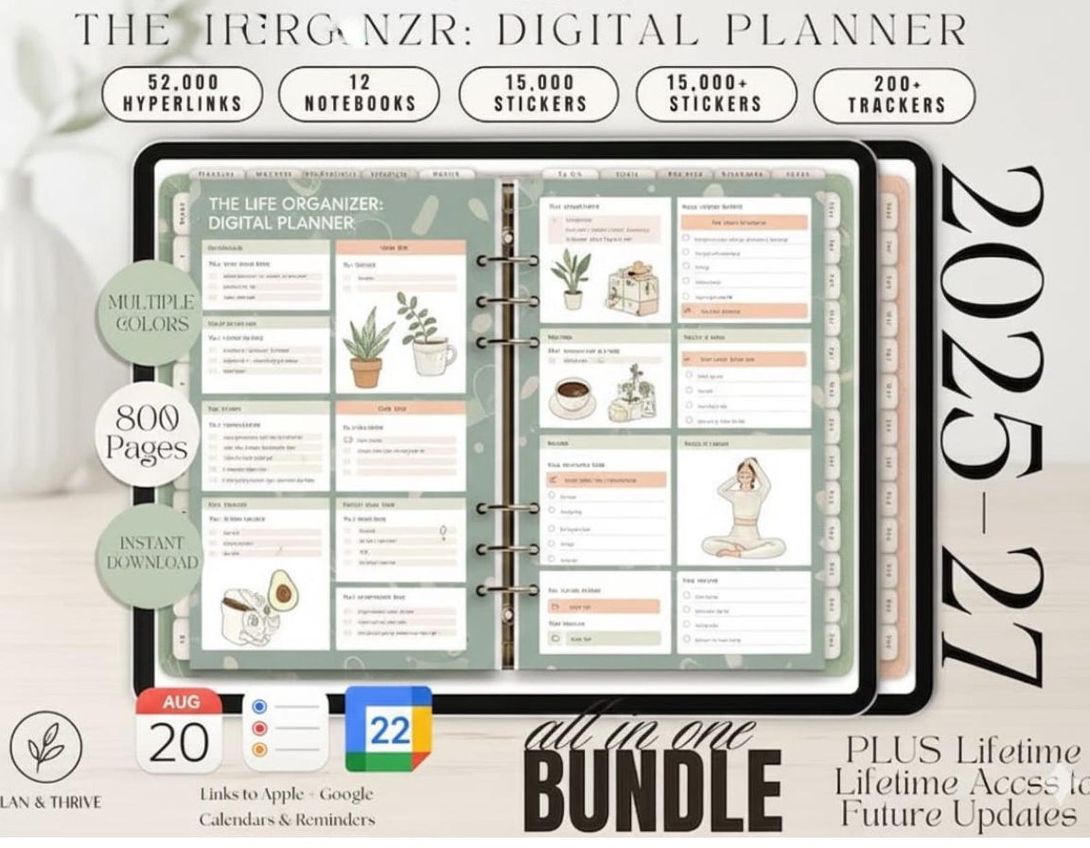 2025,2027 All-in-one Dated Digital Planner, Budget, Fitness, Notebook ...