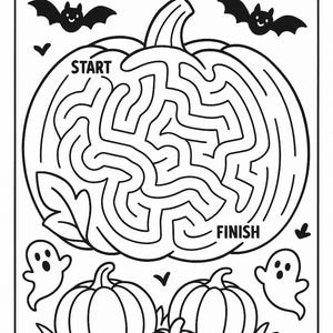 Halloween Activity Book for Kids: Coloring Pages, Mazes, Word Search ...