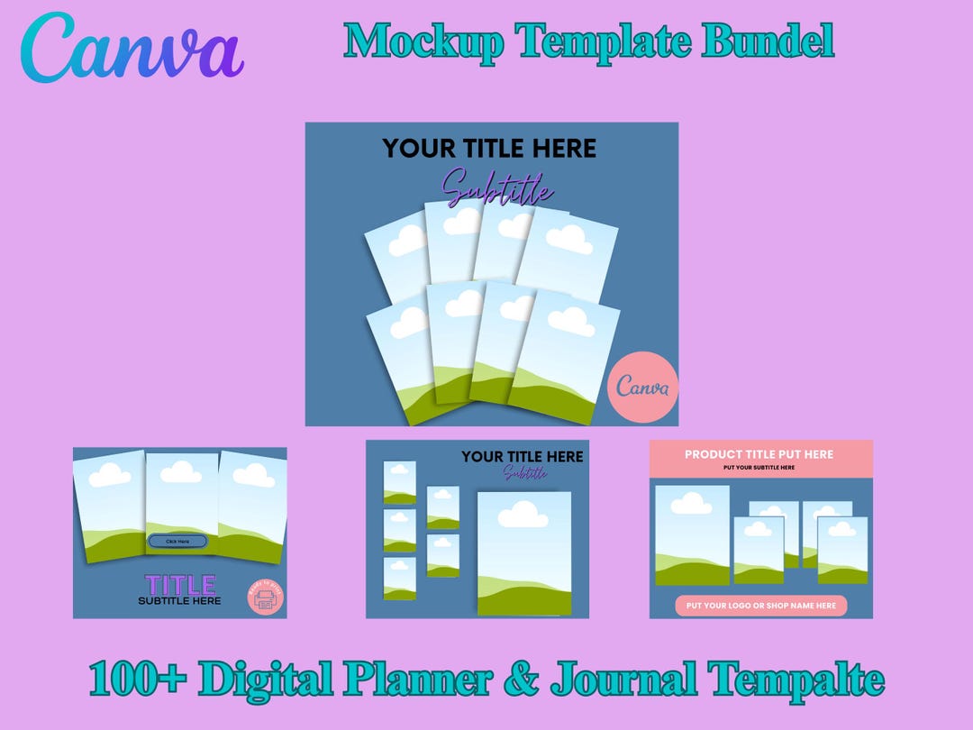 Etsy Thumbnail Mockup Templates Bundle | 100+ Canva Templates for ...