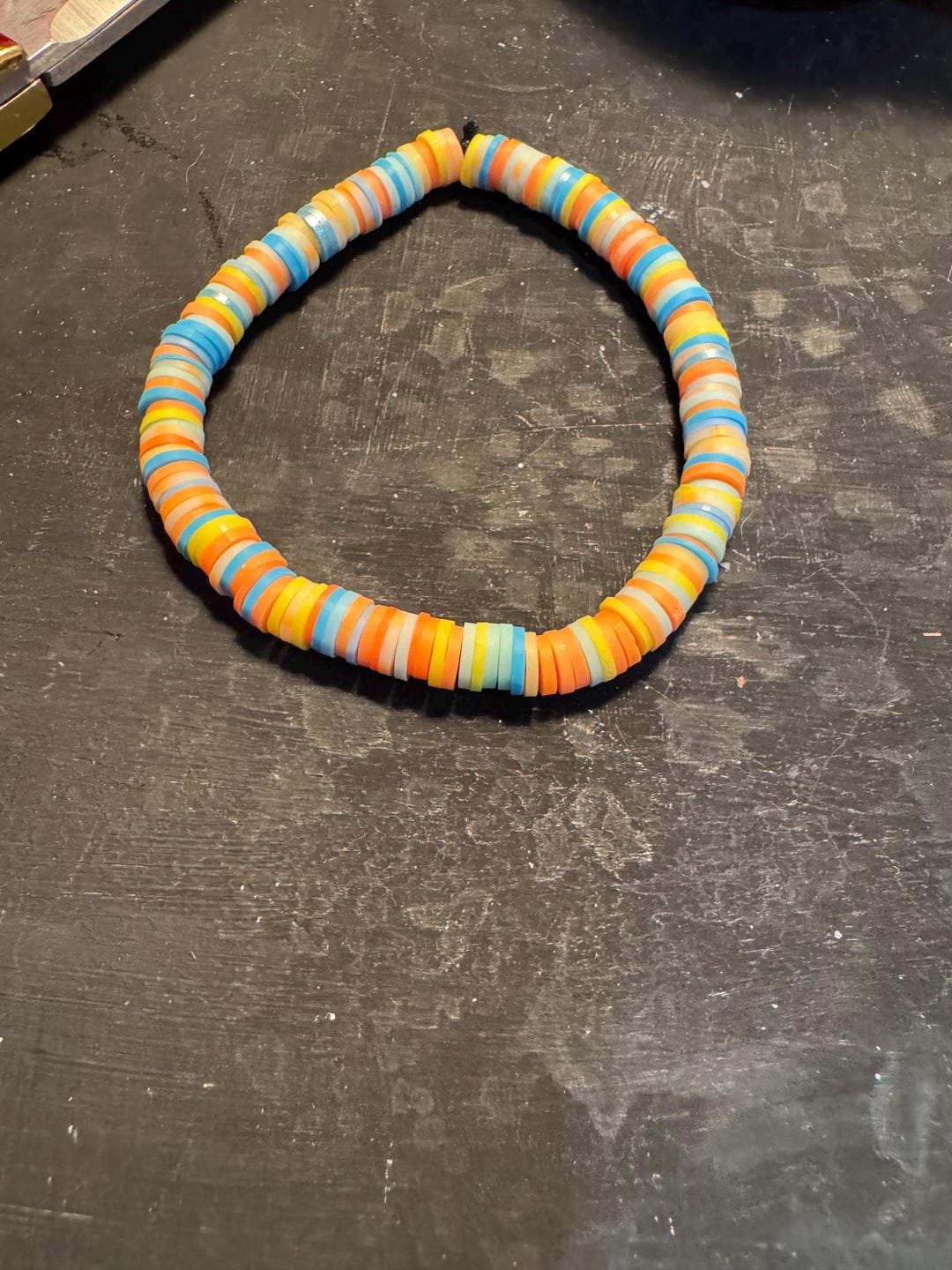 Golden Cheese Cookie Clay Bead Bracelets - Etsy