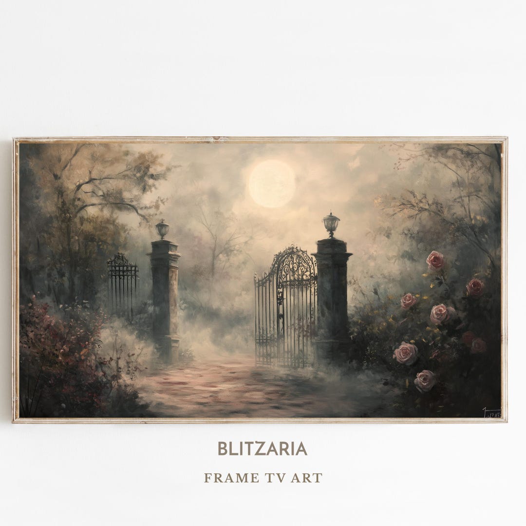Romantic Gothic Frame TV Art, Digital Artwork for Samsung Hisense LG ...