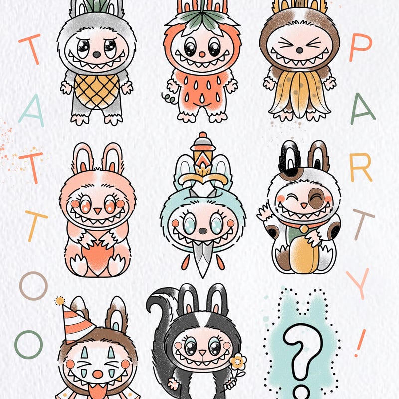 Labubu Tattoo - Etsy