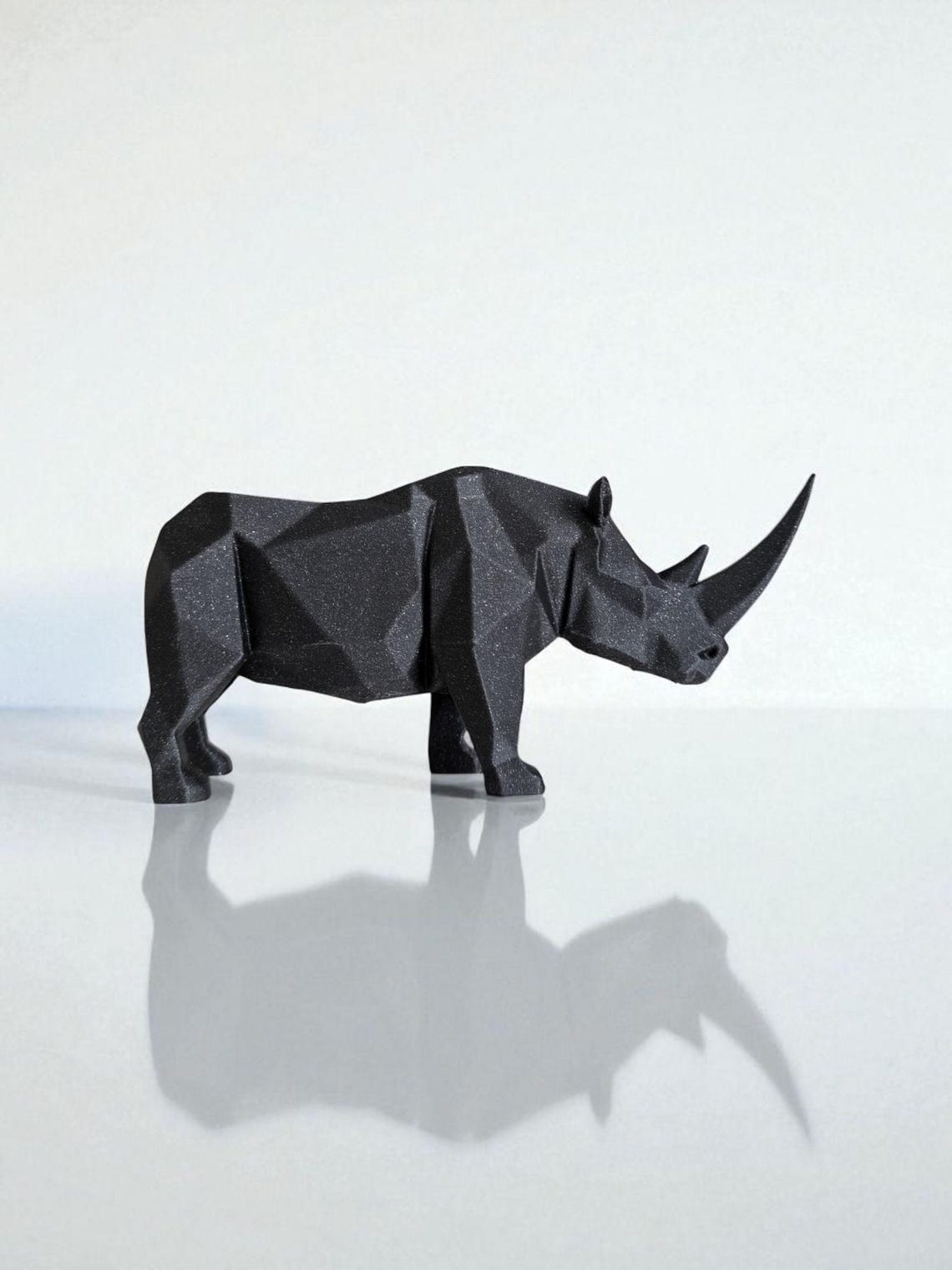 A Low Poly Rhino Sculpture - Etsy