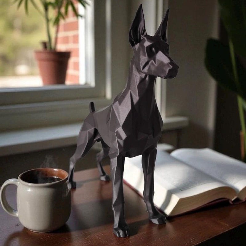 3d Low Poly Doberman - Etsy