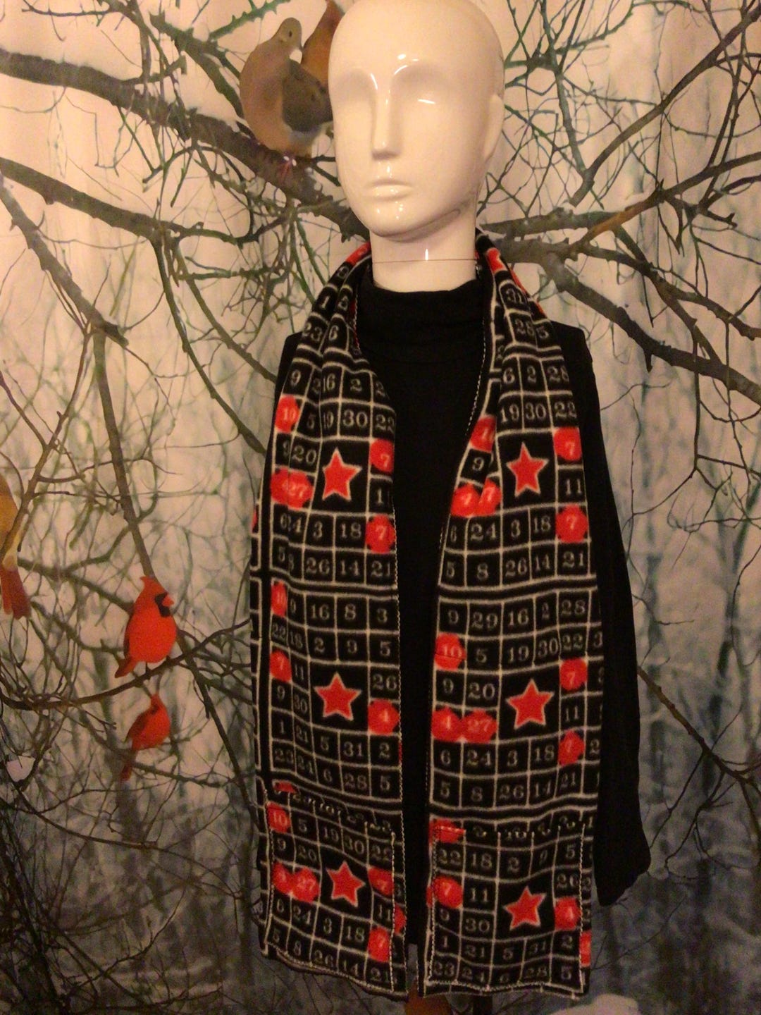 Bingo Fleece Hidden Pocket Scarf - Etsy