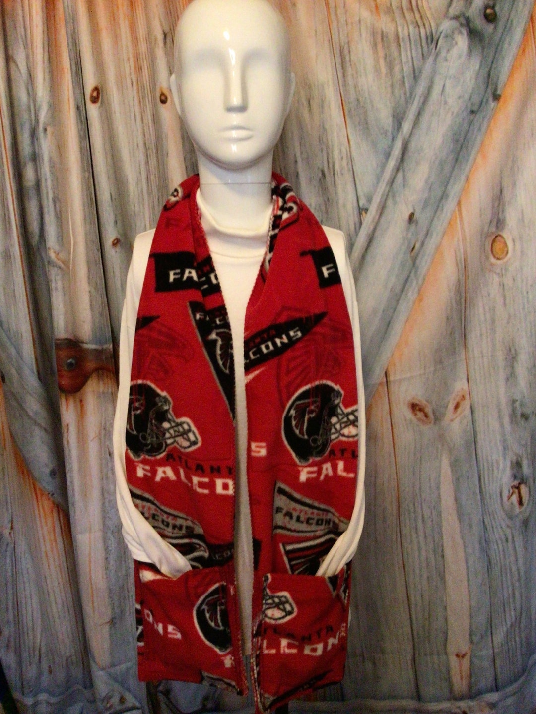 Atlanta Falcons Hidden Pocket Fleece Scarf - Etsy