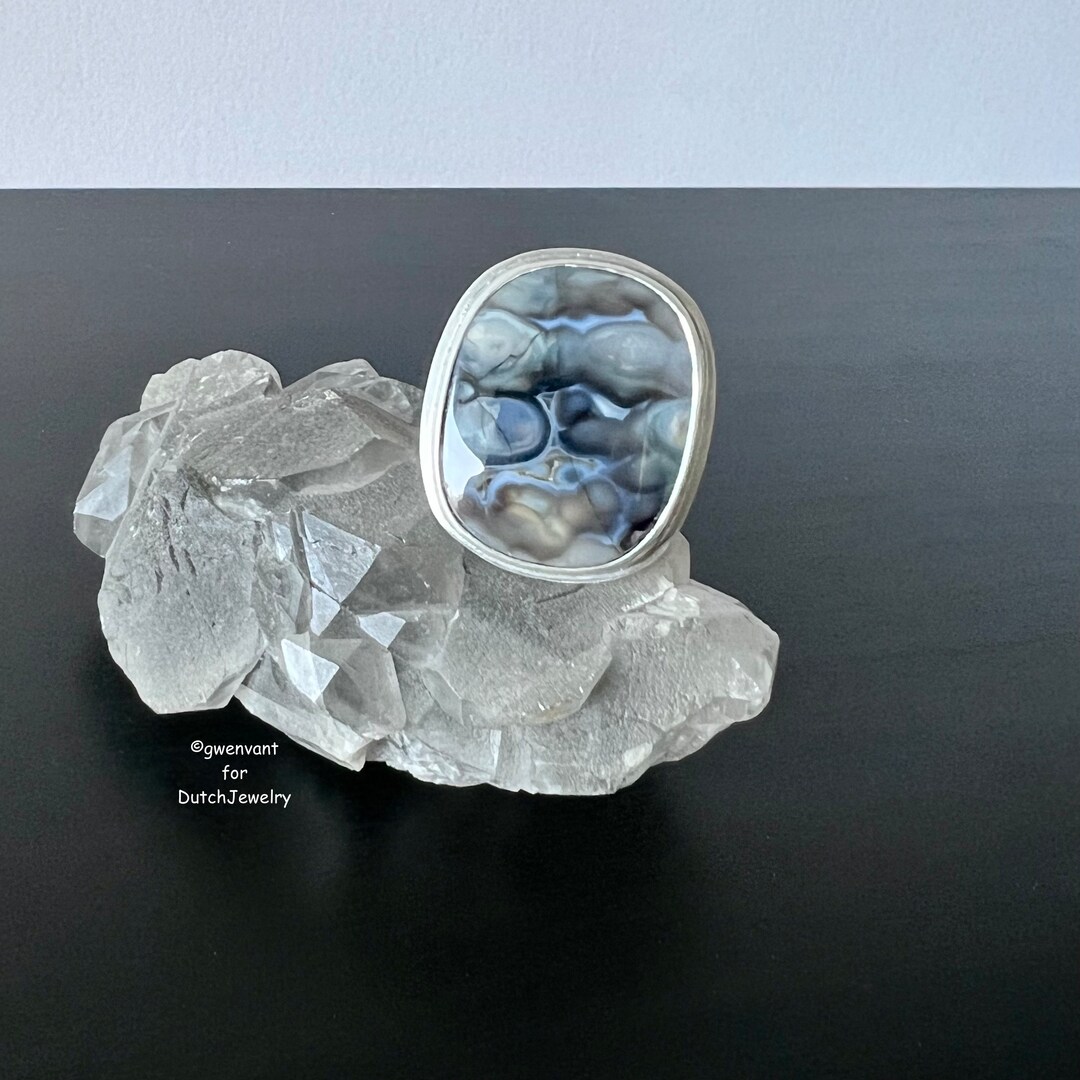 Sterling Silver Tahoma Frog Skin Jasper Ring, Size 9, Handmade - Etsy