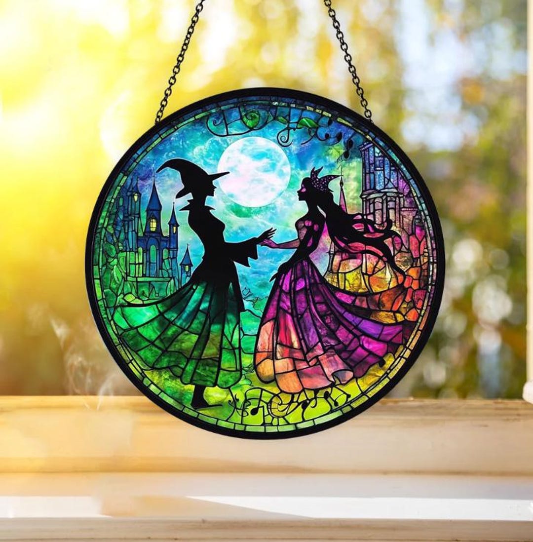 Elphaba and Glinda Suncatcher, Wicked Musical Fan Gift, Witches of Oz ...