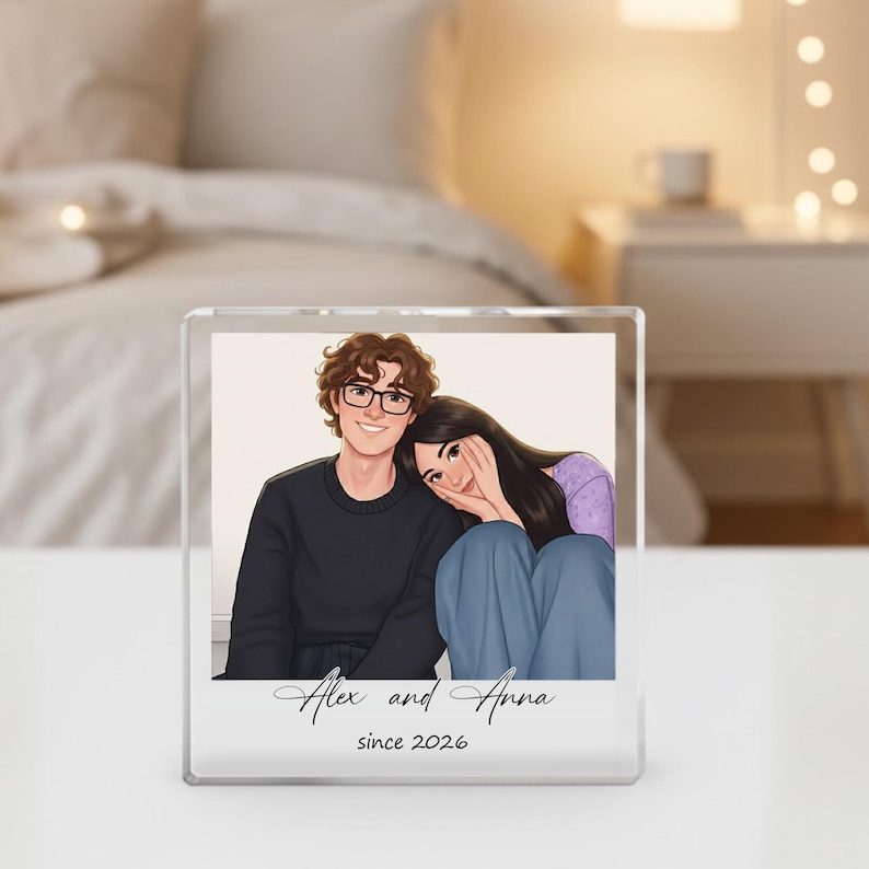 Custom Couple Photo Trading Card Pokemon Style Acrylic Block Plaque ...