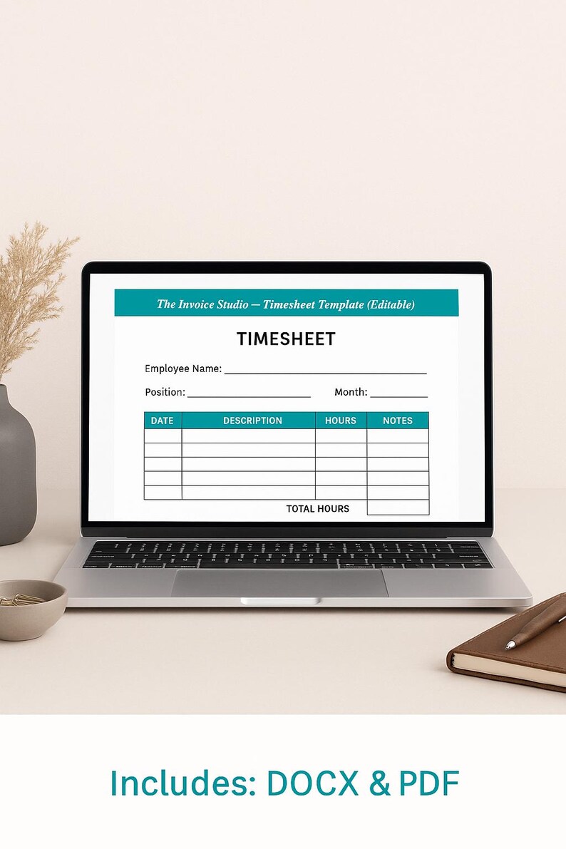 Employee Timesheet Template - Etsy