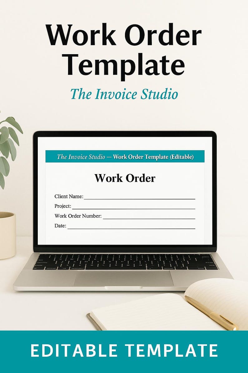 Editable Work Order Template - Etsy