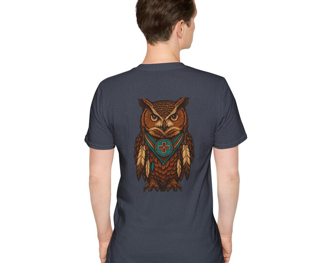 Men's Classic Tee the Grey Owl Totem Series Aztec Art Mexican Style ...
