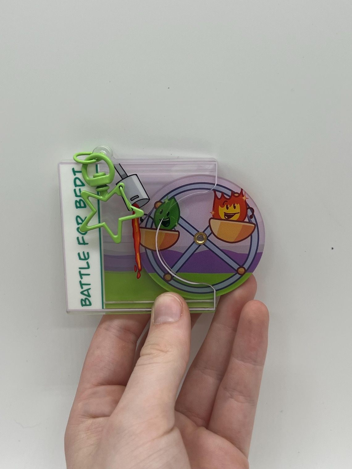 Firey and Leafy Ferris Wheel Spinner Keychain (bfdi) - Etsy
