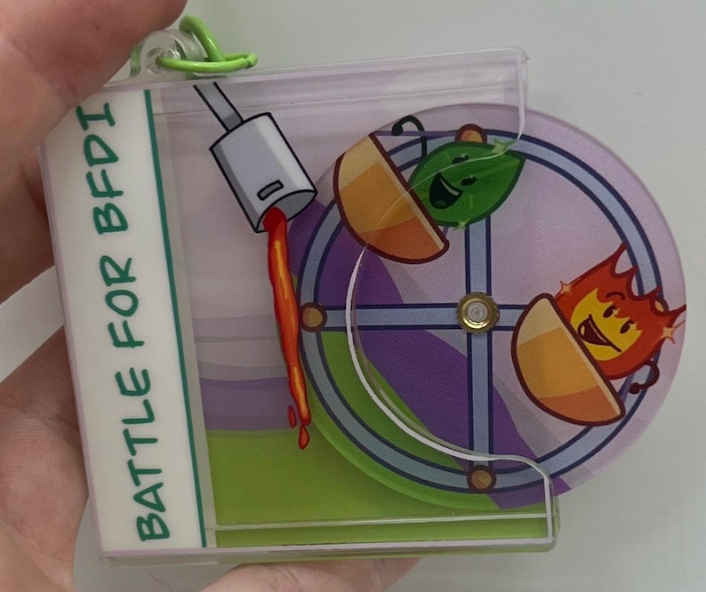 Firey and Leafy Ferris Wheel Spinner Keychain (bfdi) - Etsy