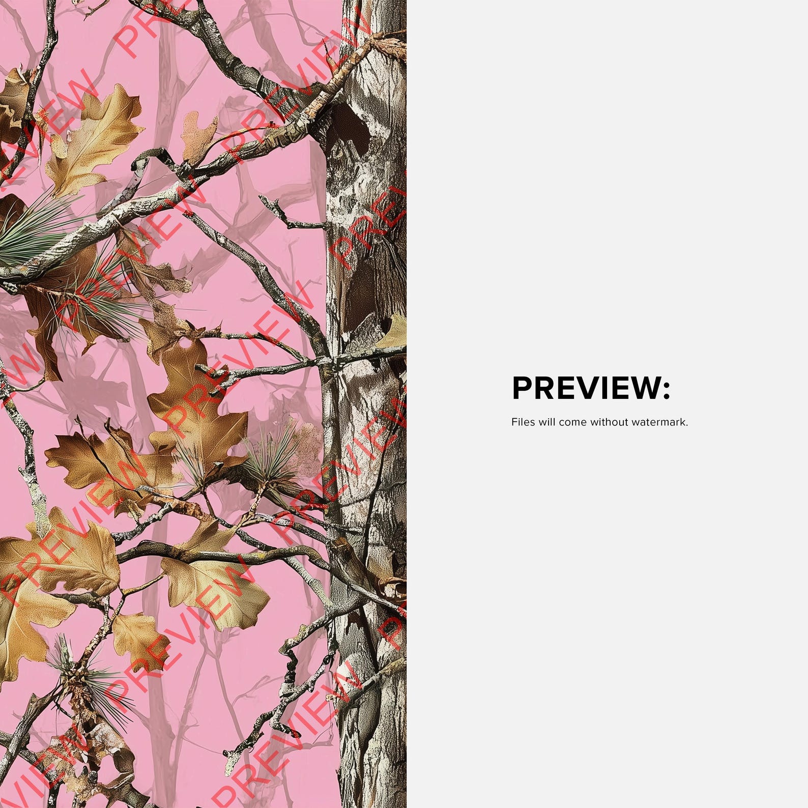 Pink Realistic Tree Camo Patterns 21 Seamless (V3): High-res, PNG/JPG ...