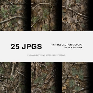 Realistic Tree Camo Patterns 25 Seamless (woodland Floor V1): High-res ...