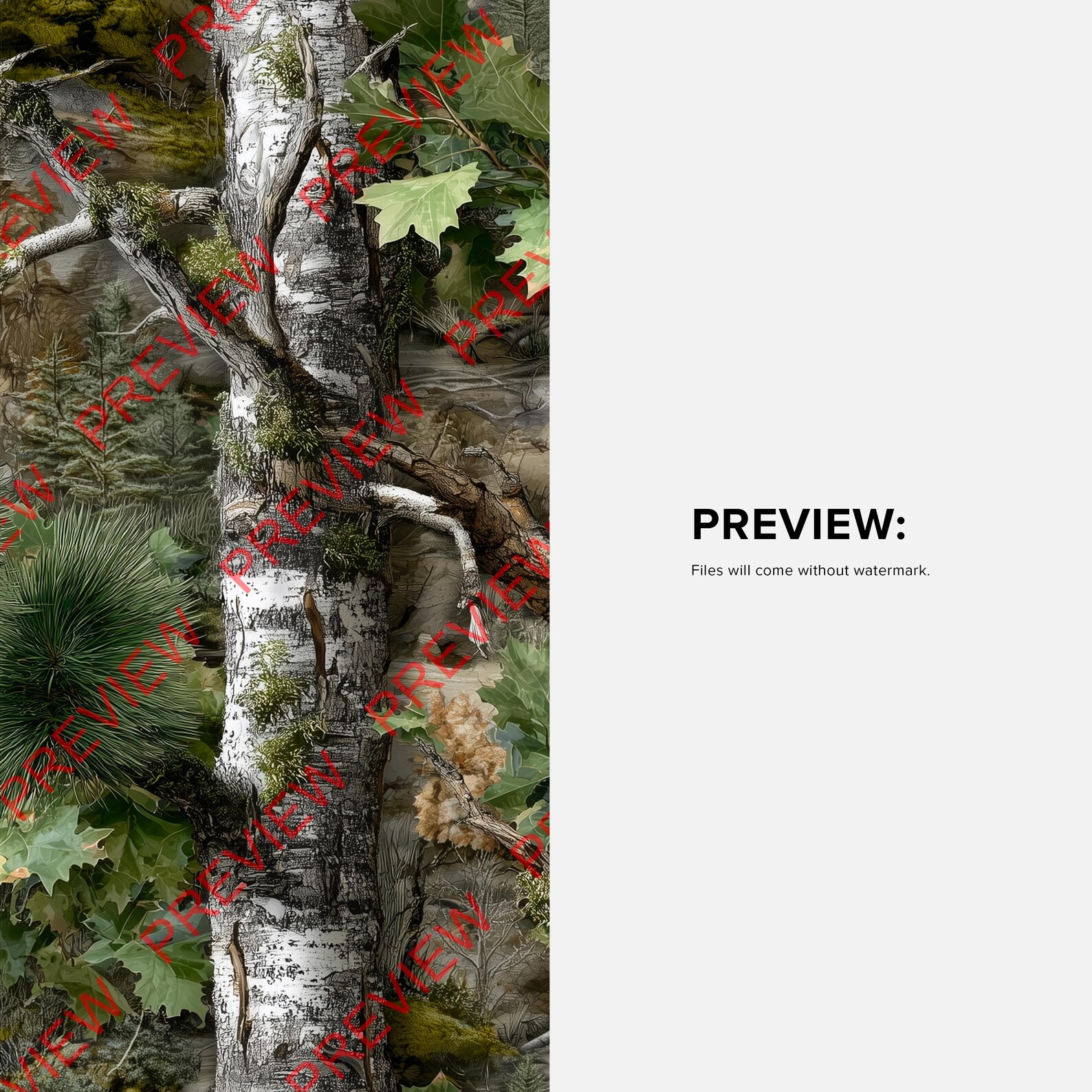 Realistic Tree Camo Patterns 15 Seamless (mountain): High-res, PNG/JPG ...