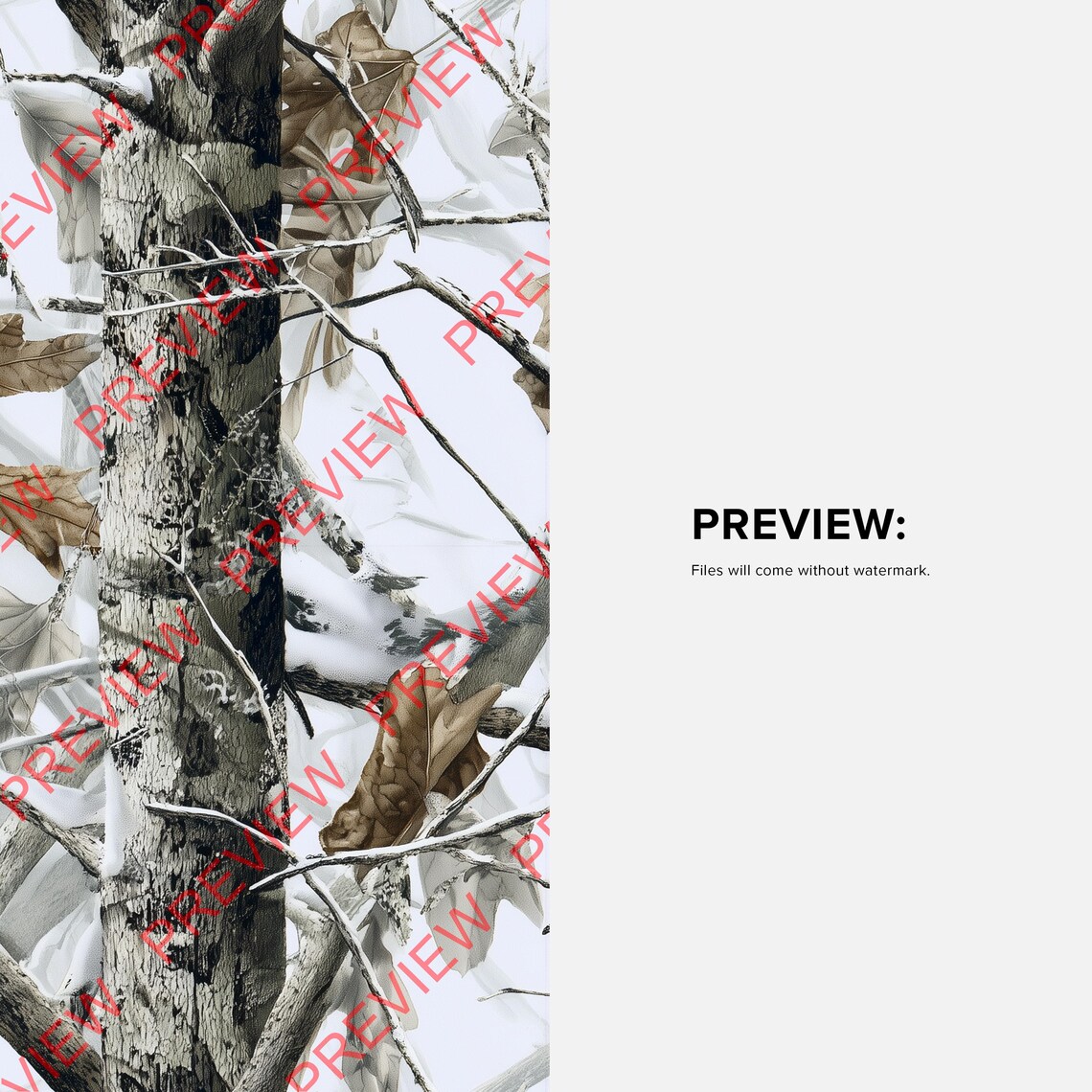 Realistic Tree Camo Patterns 25 Seamless (snow/winter V1): High-res ...