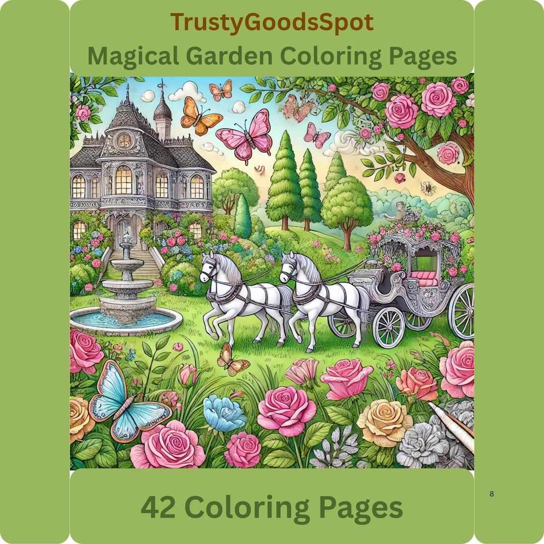 Magical Garden Coloring Pages 42 Coloring Pages | Adults and Kids ...
