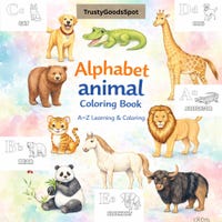 Animals Coloring Book, Kids Activity, ABC Baby Shower (PDF Printable ...